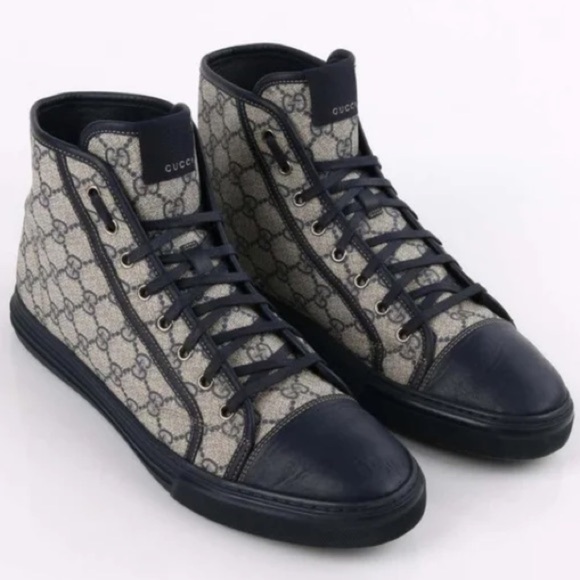 Gucci | Shoes | Gucci Gg Supreme High Top Coated Canvas Luxury Sneaker ...